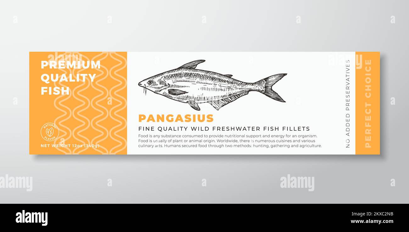 Premium Quality Pangasius Vector Packaging Label Design Modern ...
