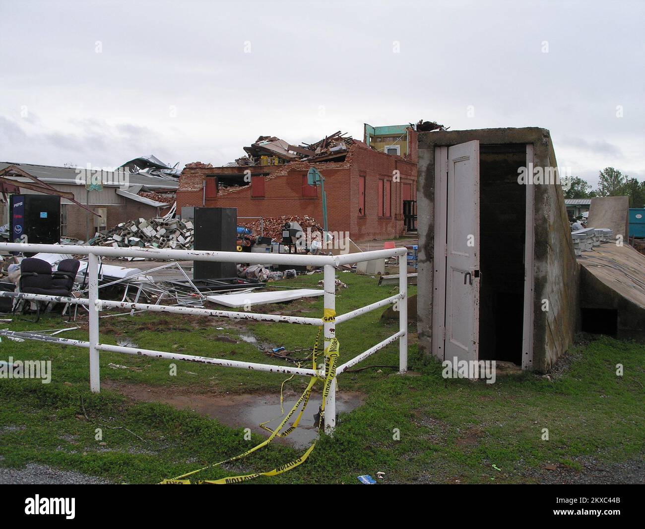 Tornado - Tushka, Okla. , May 2, 2011 A staircase leading to a basement ...