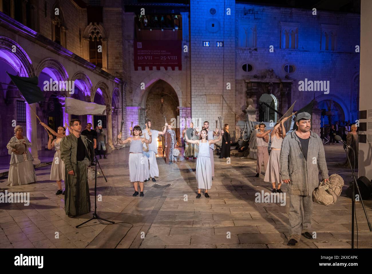 10.07.2019., Dubrovnik - By rising the Libertas flag while playing the ...