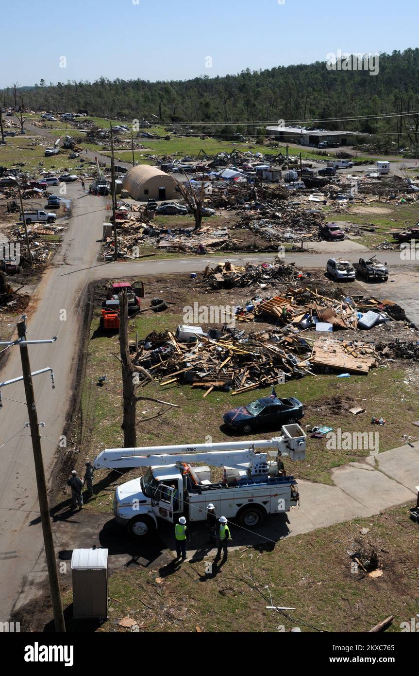 Aerial View of Disaster Area in Alabama. Alabama Severe Storms ...