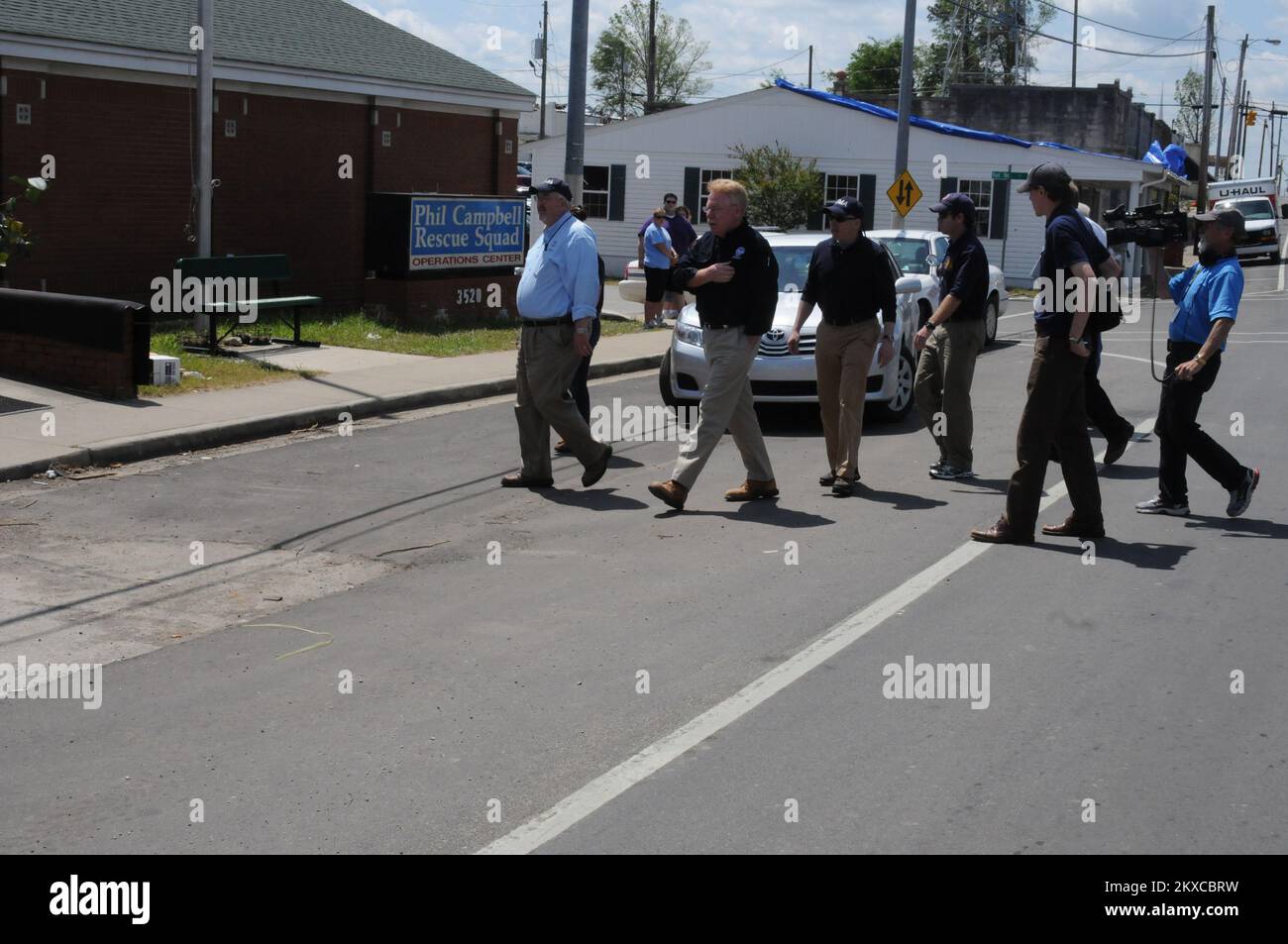 FEMA Director at Rescue Squad Center in Alabama. Alabama Severe Storms ...