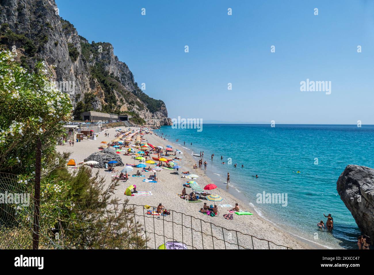 Varigotti, ITaly - 10-07-2021: The beautiful beach of Malpasso in ...