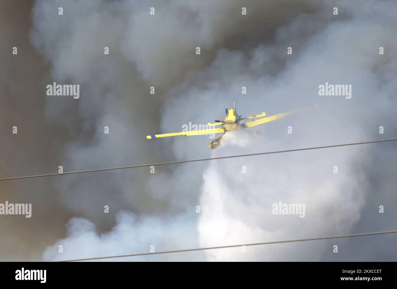 A massive fire happened in South Dubrava near Sibenik. The fire ...