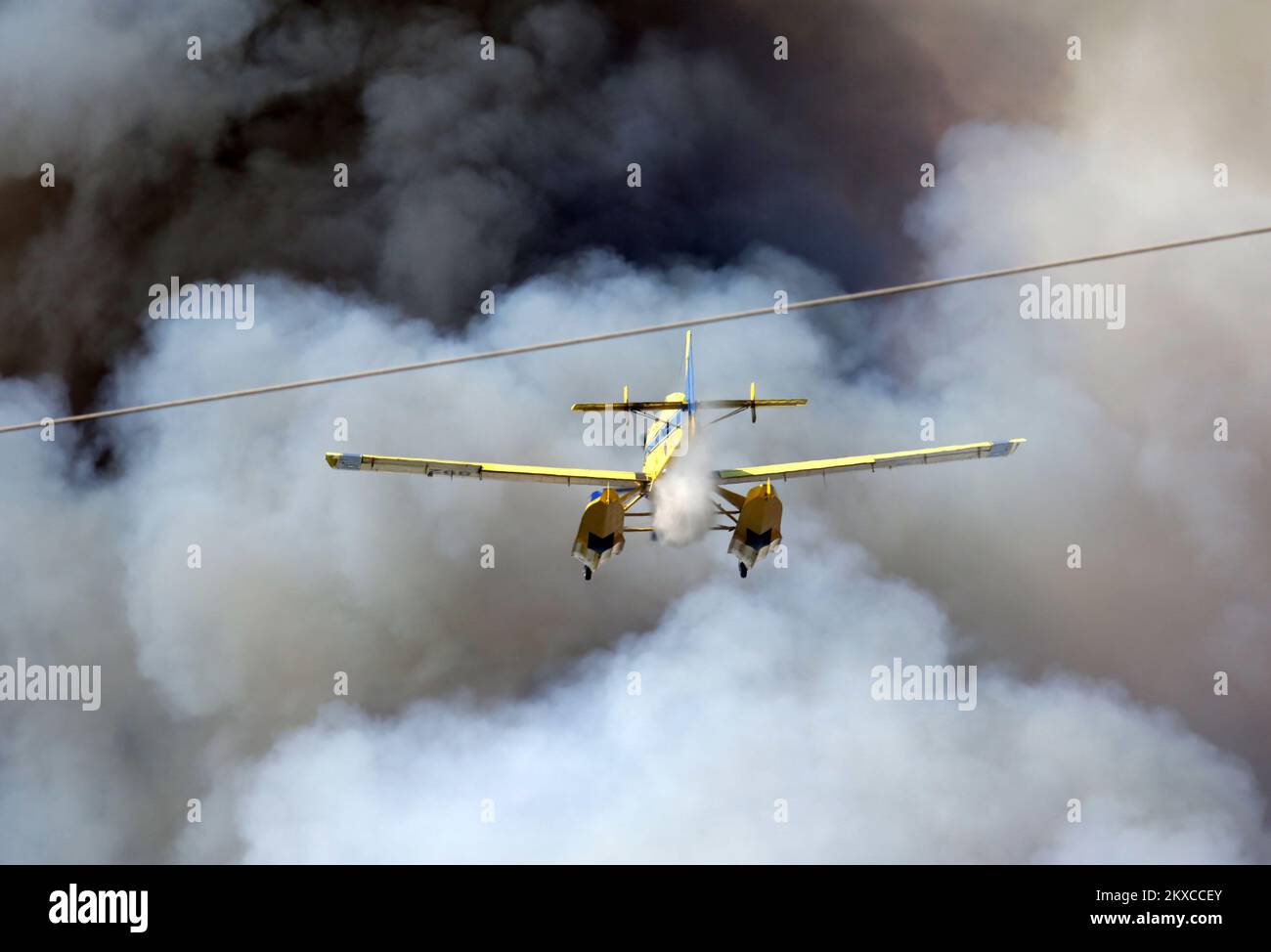 A massive fire happened in South Dubrava near Sibenik. The fire ...