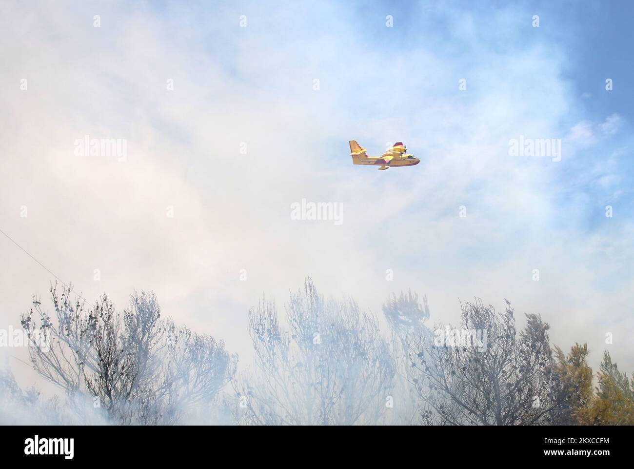 A massive fire happened in South Dubrava near Sibenik. The fire ...