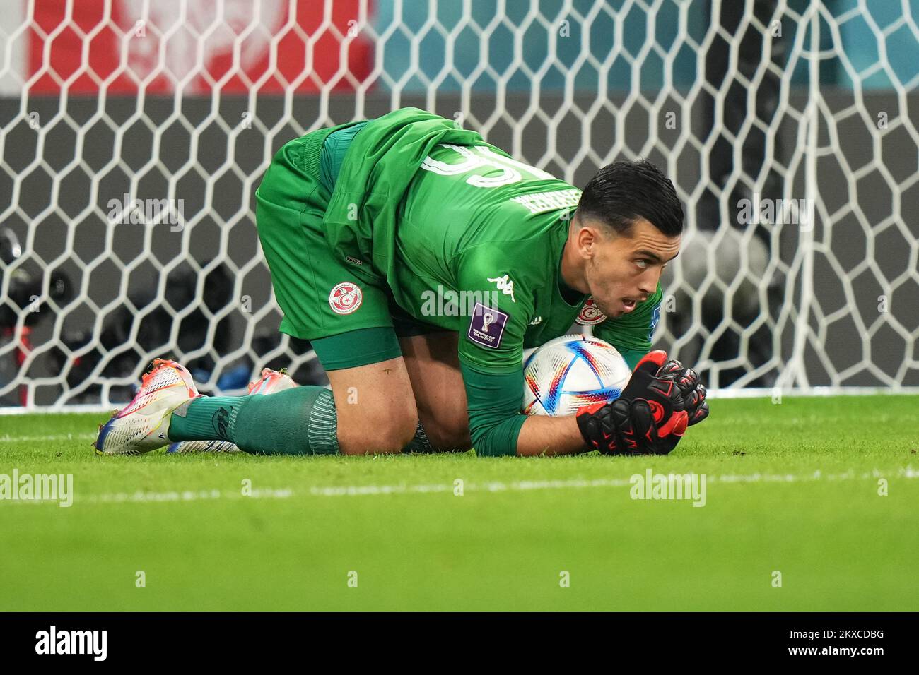 Aymen Dahmen of Tunisia during the FIFA World Cup Qatar 2022 match ...
