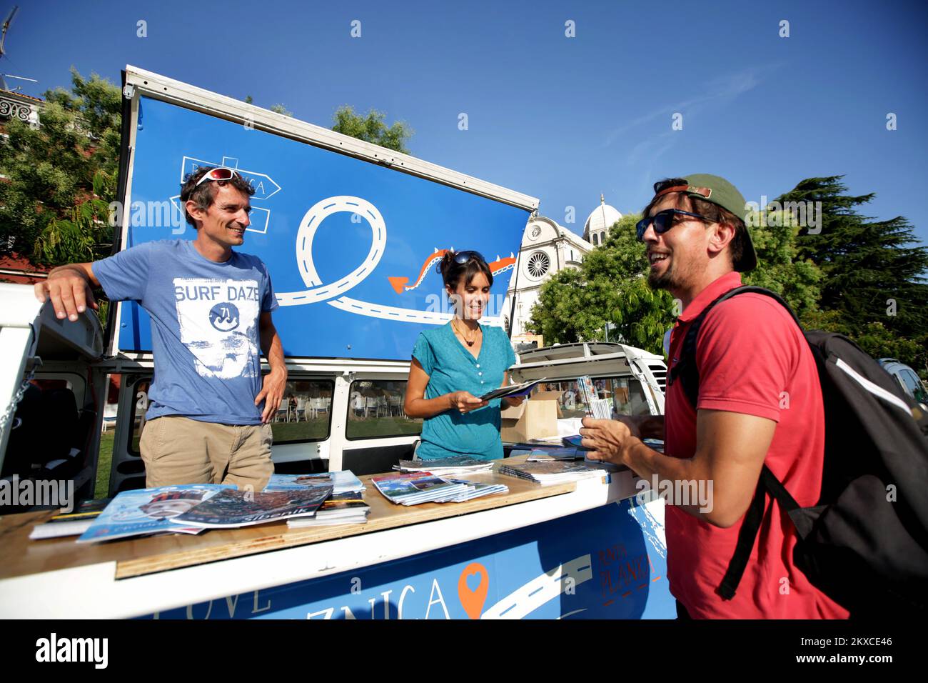 30.07.2019., Croatia, Sibenik - Mobile Visitor Center travels ...