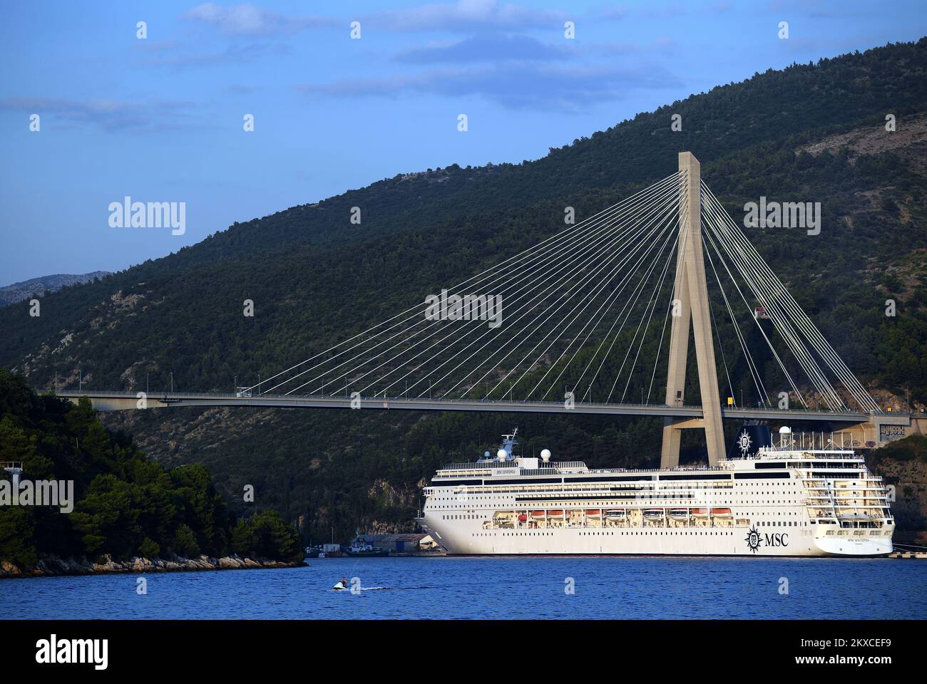 30.07.2019., Dubrovnik - Cruiser ships anchored at the Gruz harbor ...