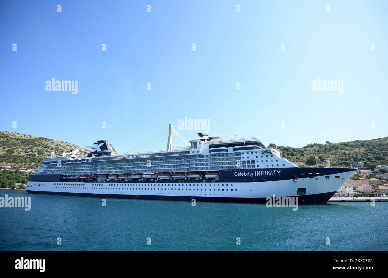 30.07.2019., Dubrovnik - Cruiser ships anchored at the Gruz harbor ...
