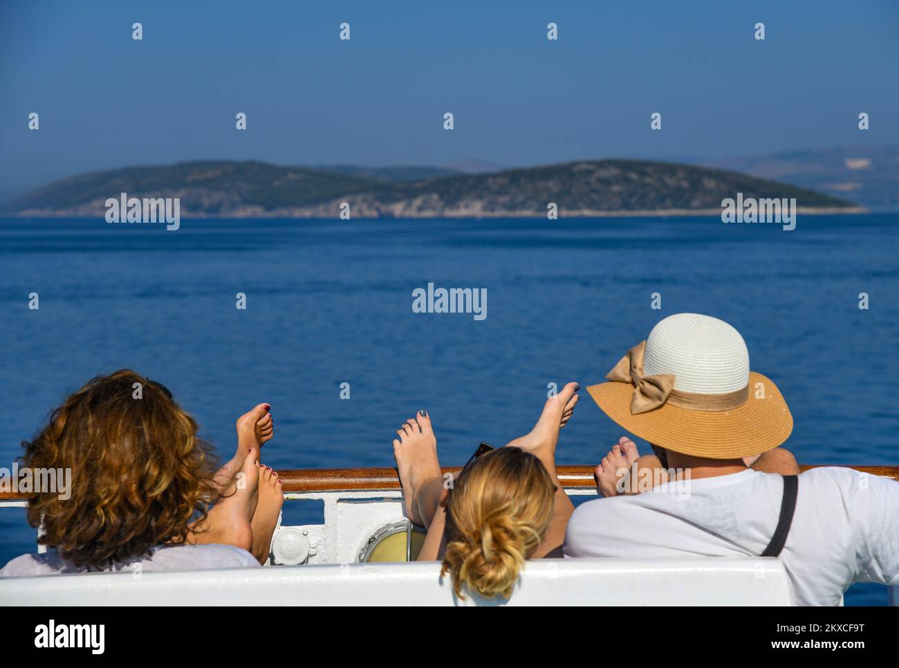 31.07.2019., Croatia, Split - Tourists enjoyed the ferry Petar ...