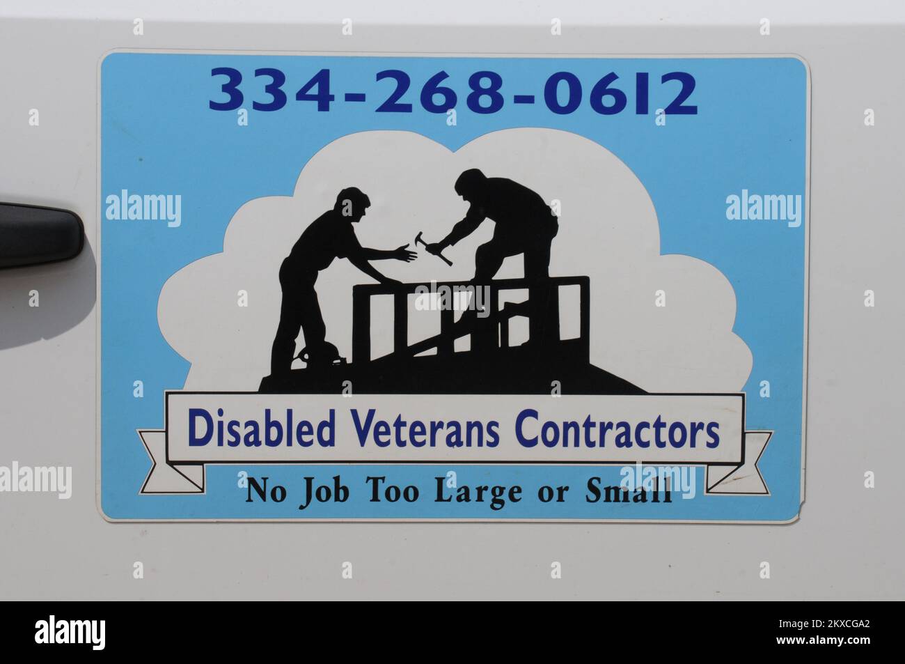 Sign for Disabled Veteran Contracters at FEMA Temporary Housing ...