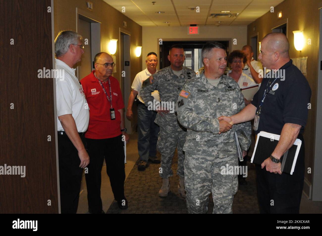 FEMA Deputy FCO Greets Corps of Engineers Commander. Alabama Severe ...