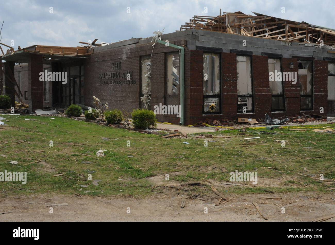 Storm Damaged Salvation Army Building in Alabama. Alabama Severe Storms ...
