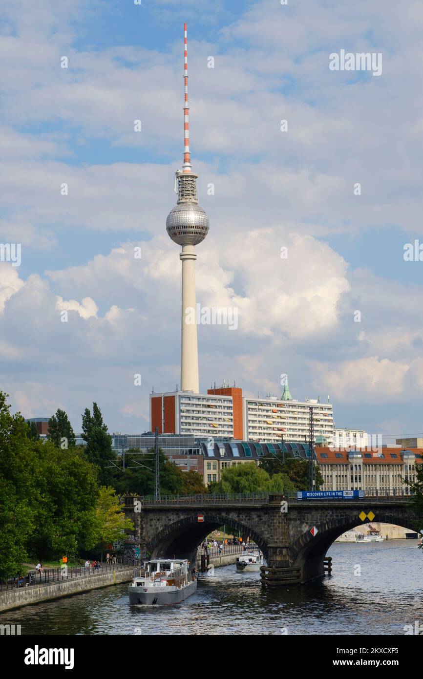 TV Tower And Prefabricated Buildings, Berlin, Germany, Europe Stock ...