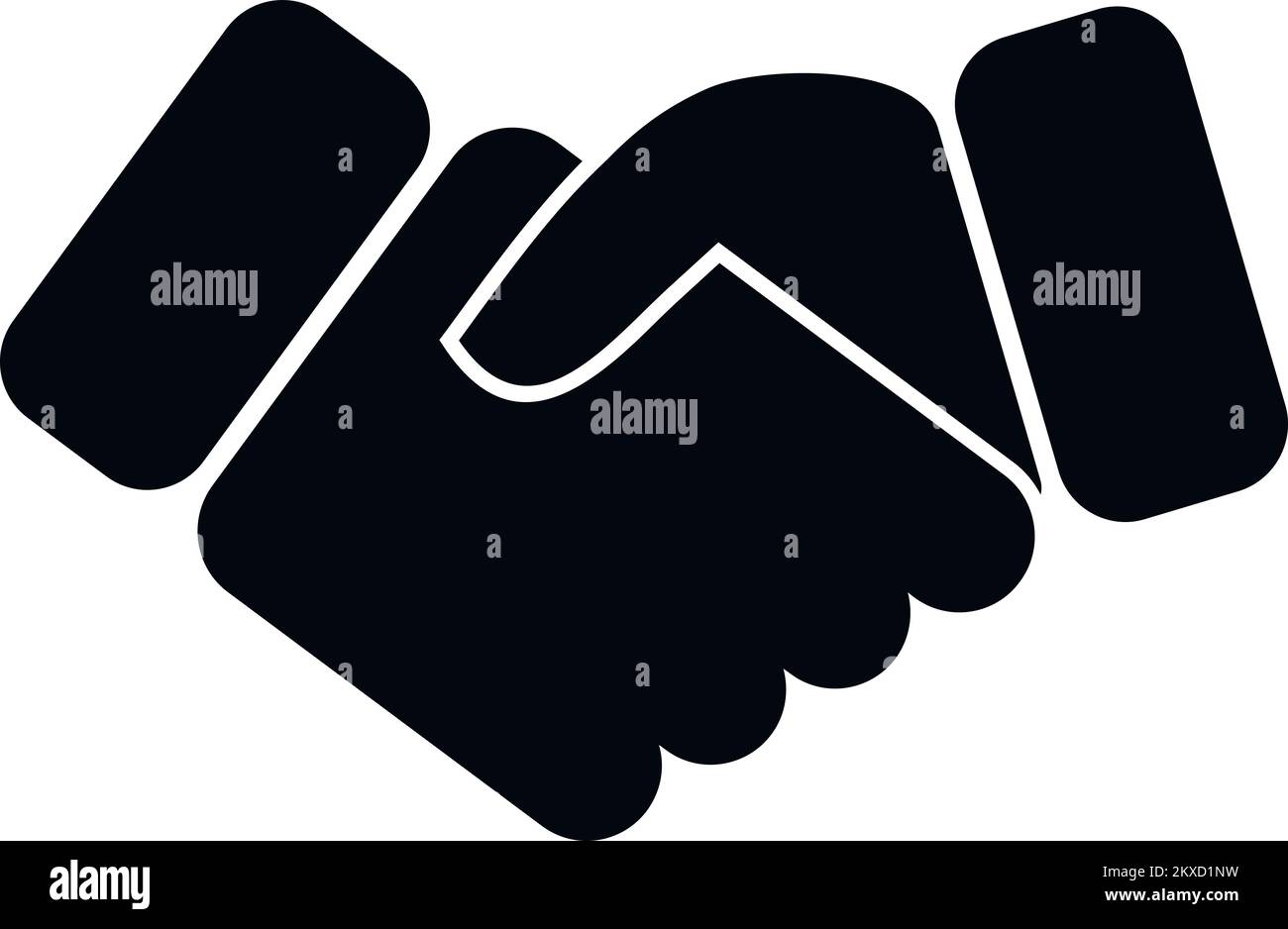 Teamwork handshake icon simple vector. Business community. Social ...