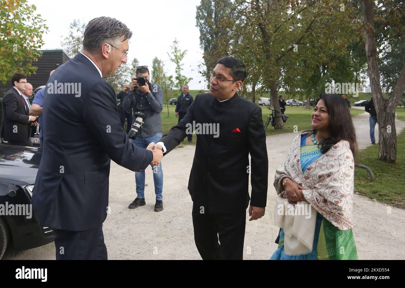 02.10.2019., Zagreb, Croatia - Mahatma Gandhi bust revealed by the ...