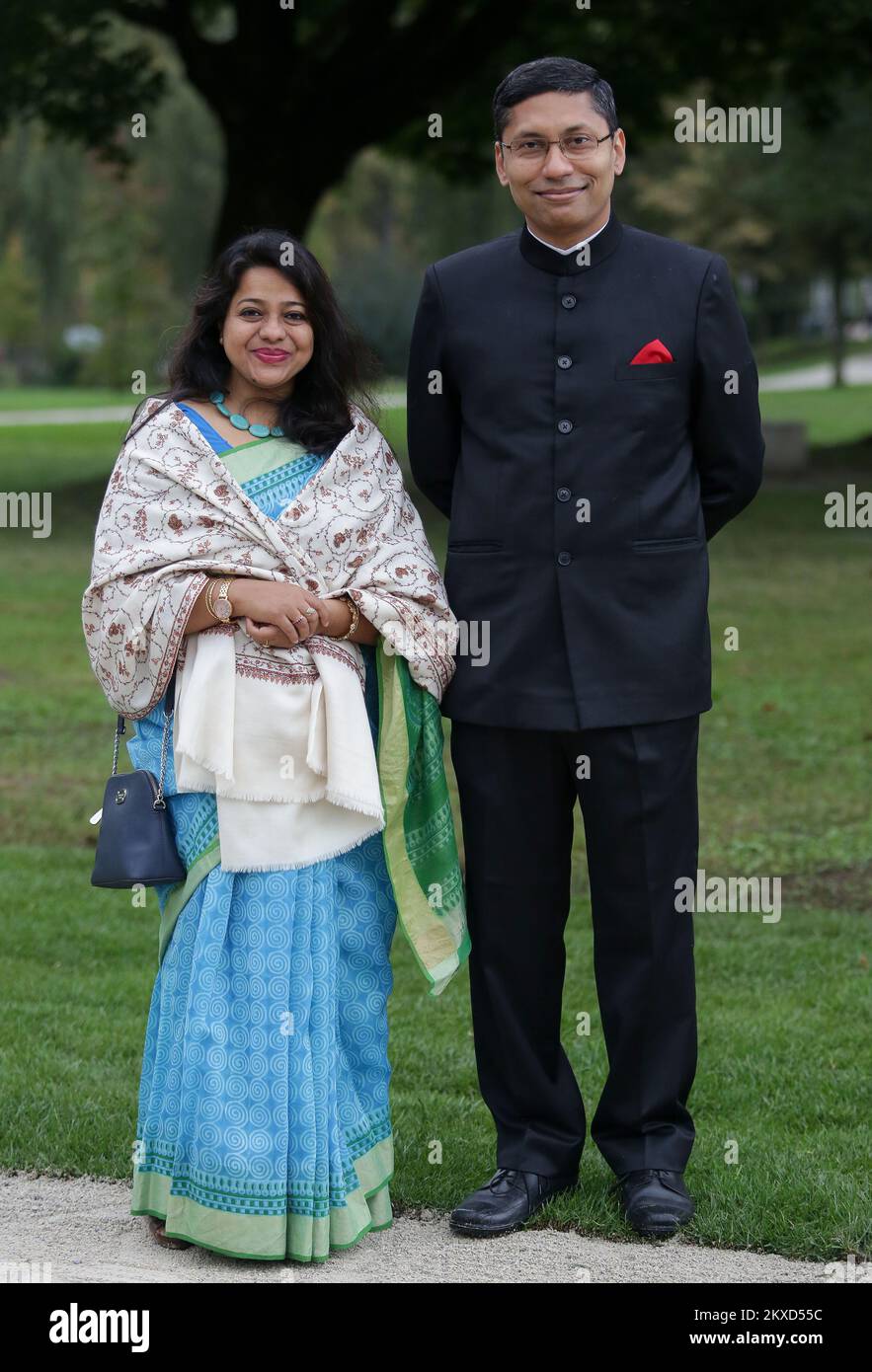 02.10.2019., Zagreb, Croatia - Mahatma Gandhi bust revealed by the ...