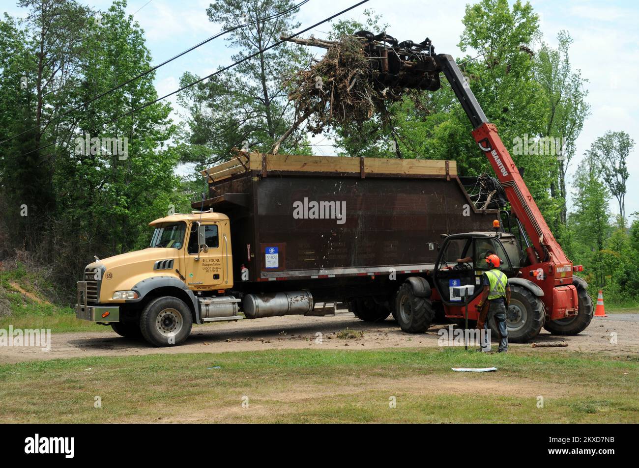 Contractors Clear Vegetative Debris in Alabama. Alabama Severe Storms ...