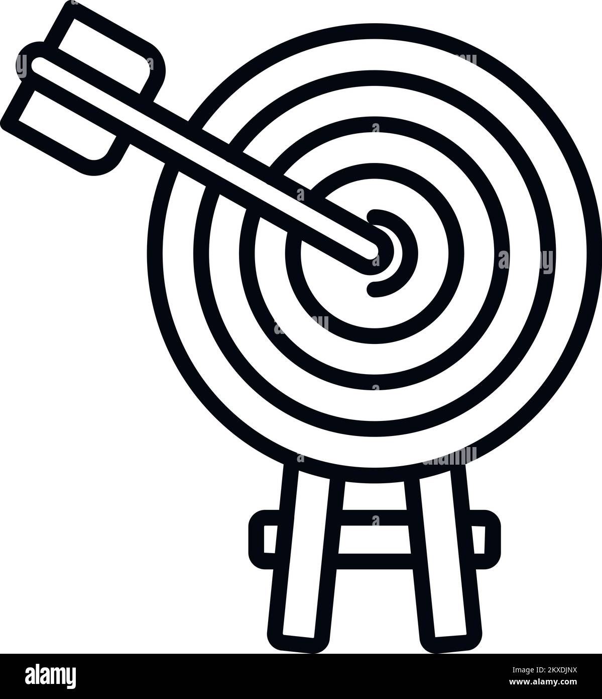 Interaction target icon outline vector. Digital service. Corporate team ...