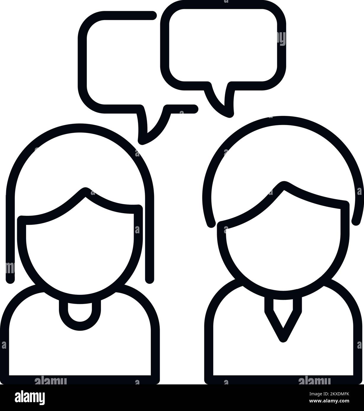 People interaction icon outline vector. Digital social. Teamwork mobile ...