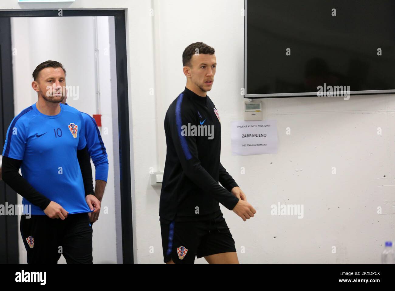 18.11.2019., Rijeka, Croatia - Ivica Olic and Ivan Perisic at press ...