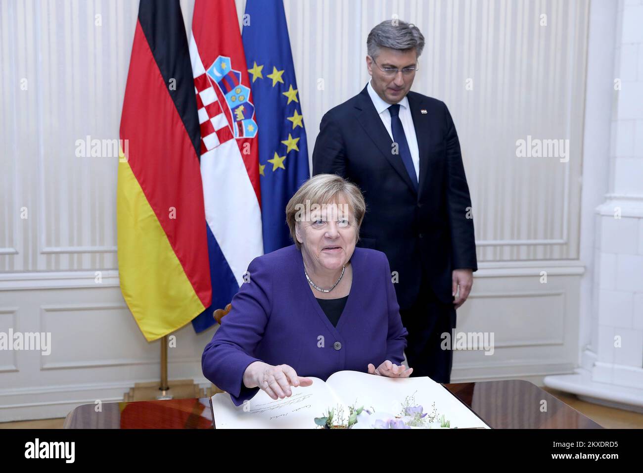 Croatian Prime Minister Andrej Plenkovic meets a German chancellor ...