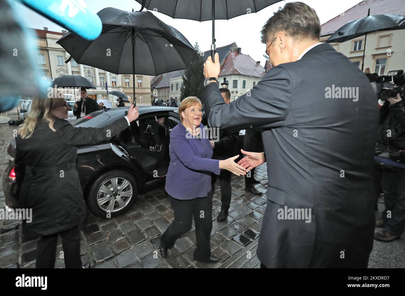 Croatian Prime Minister Andrej Plenkovic meets a German chancellor ...