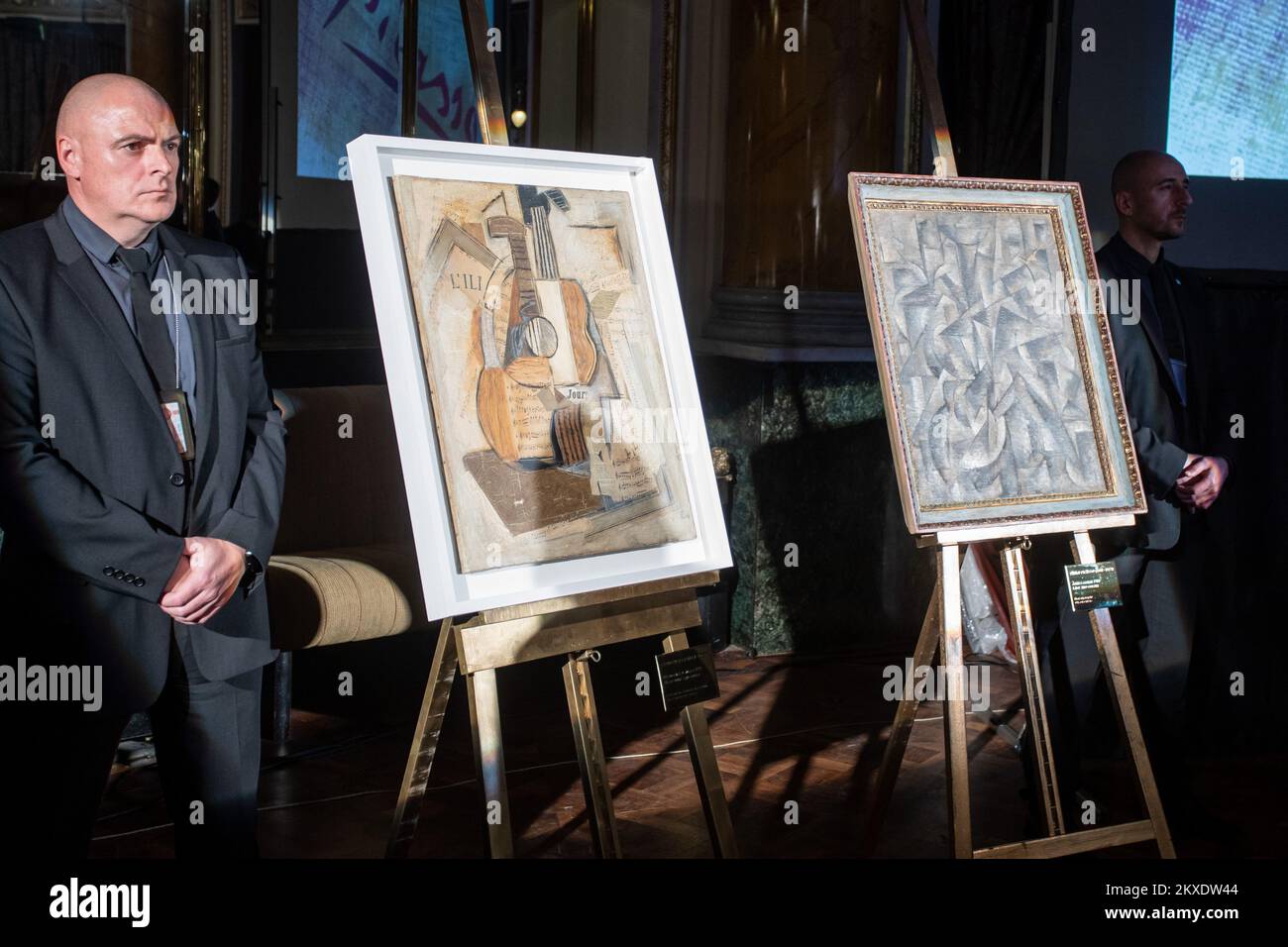 26.11.2019., Zagreb, Croatia - Artworks by Pablo Picasso 'Mandoline and ...