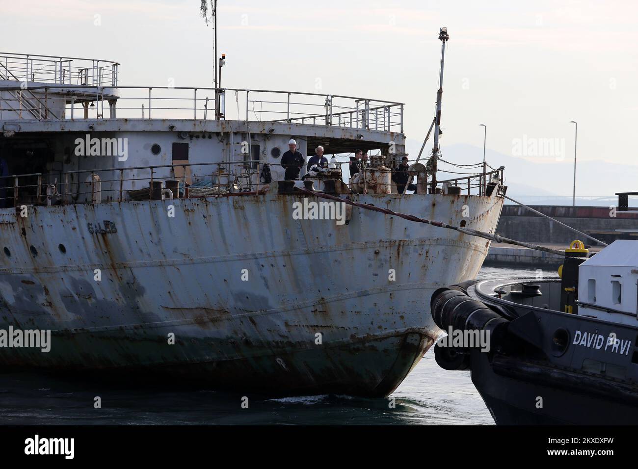 05.12.2019., Croatia, Rijeka - Galeb ship departs from Rijeka port to ...