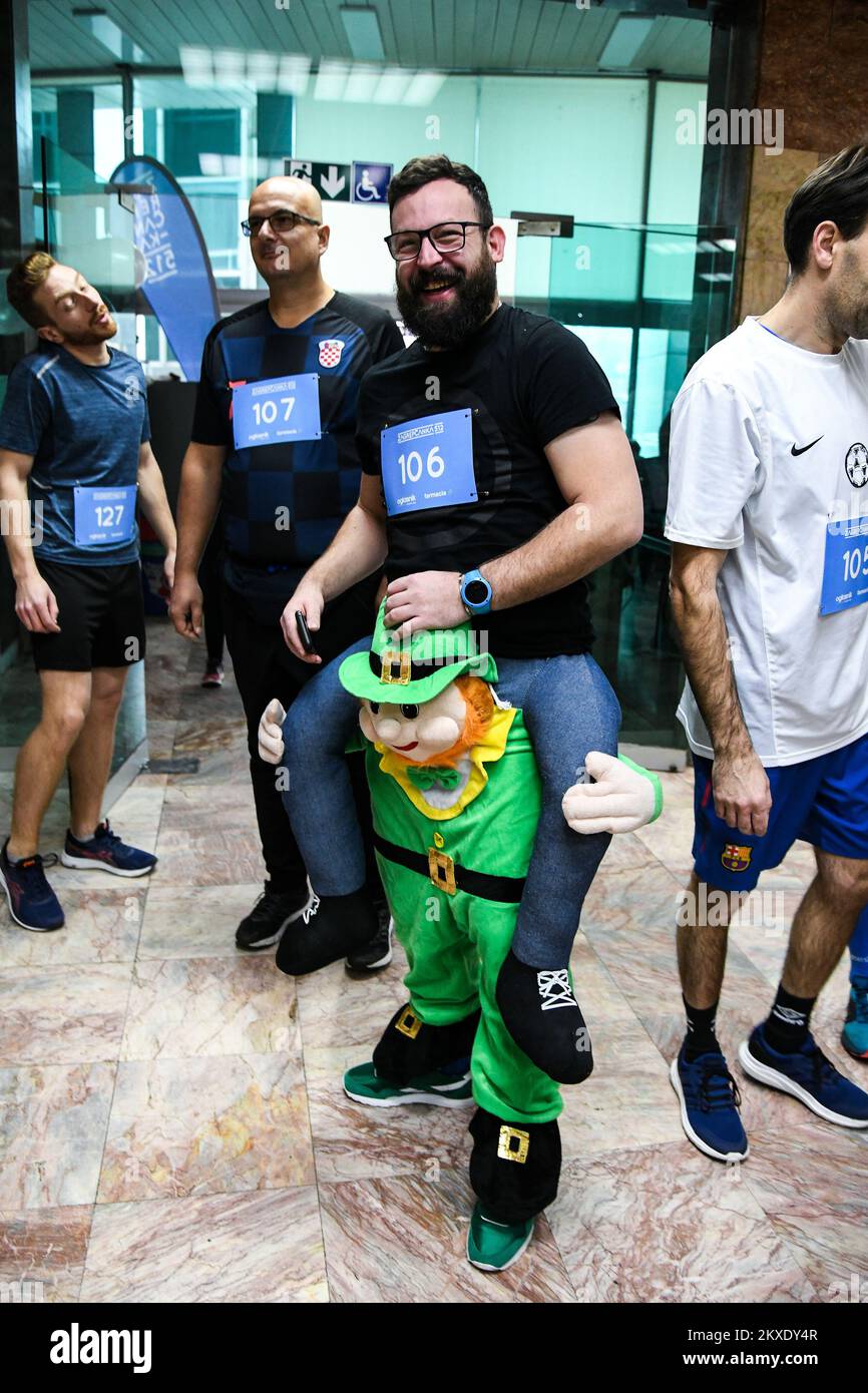 07.12.2019., Croatia, Zagreb - Popular runing race on the stairs ...