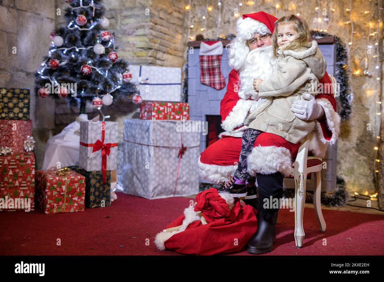 22.12.2019., Croatia, Rijeka - House of Santa Claus at the Trsat Castle ...