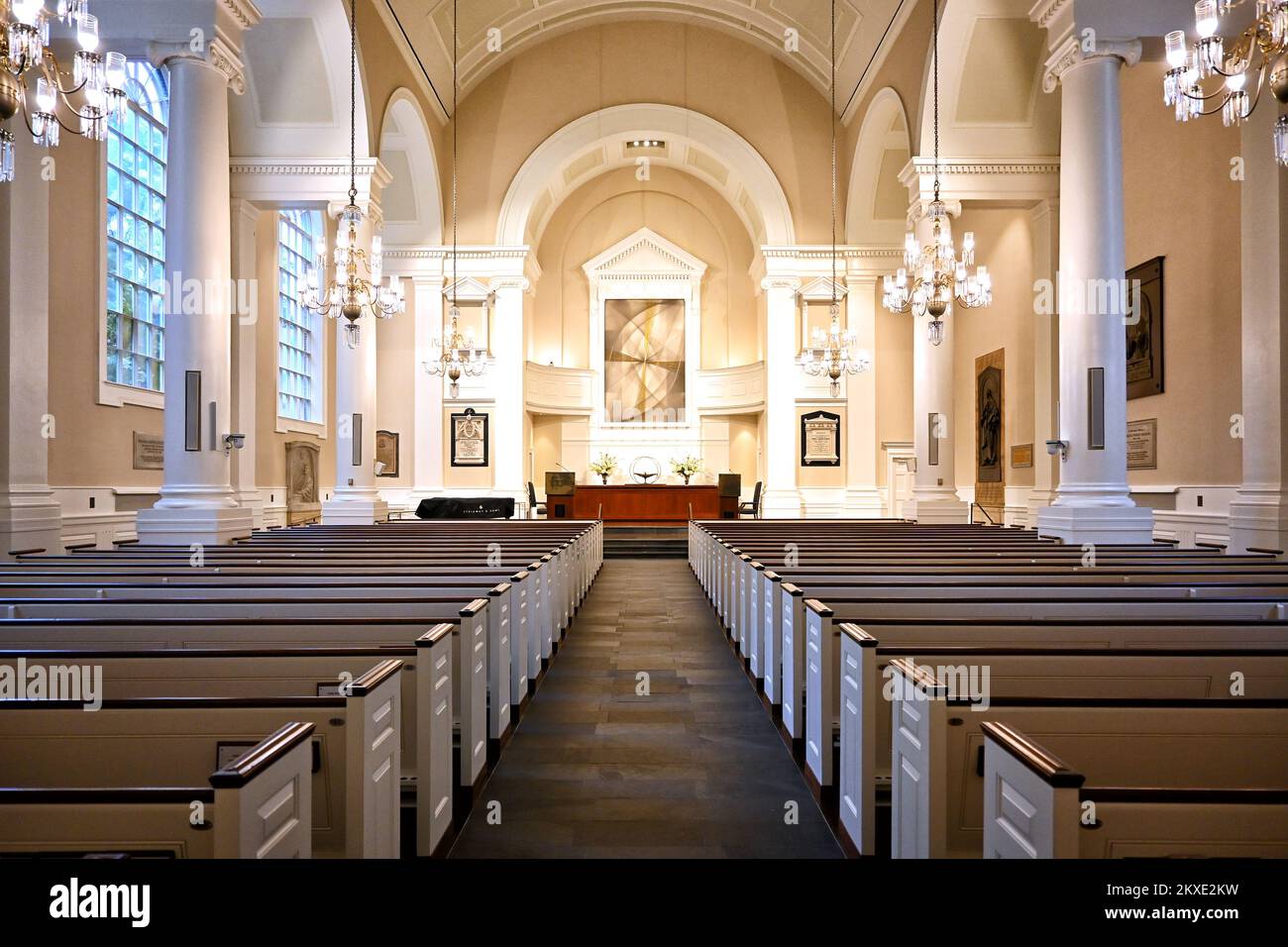 NEW YORK - 23 OCT 2022: Interior the Unitarian Church of All Souls, on ...