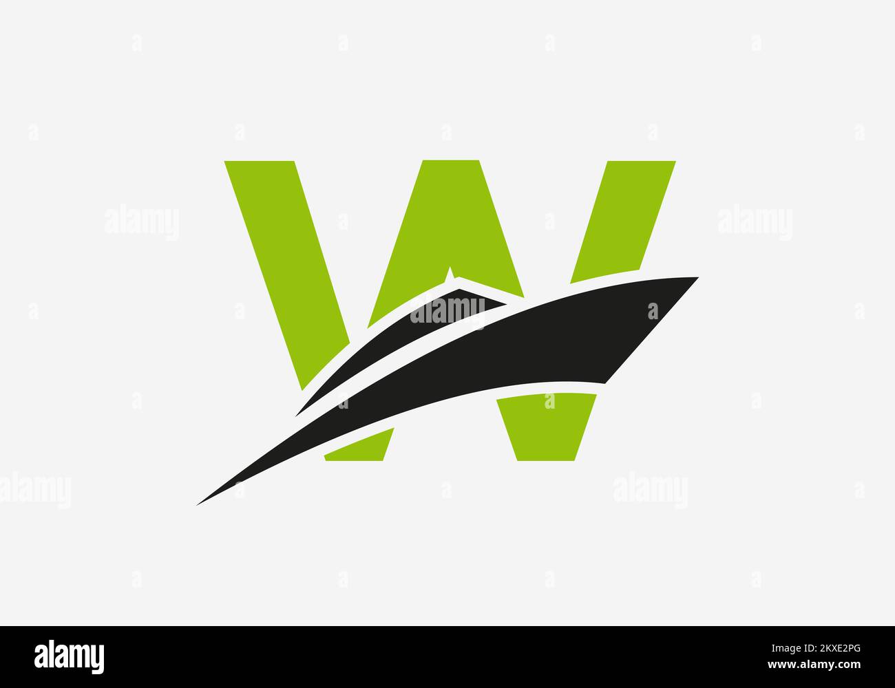 Letter W Shipping Logo Sailboat Symbol. Nautical Ship Sailing Boat Icon ...