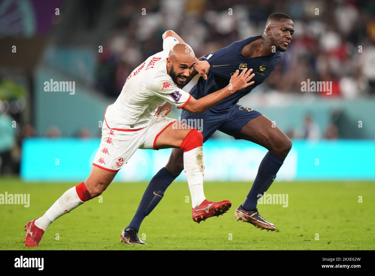 Doha Qatar 30th Nov 2022 Ibrahima Konate Of France And Isaam Jebali