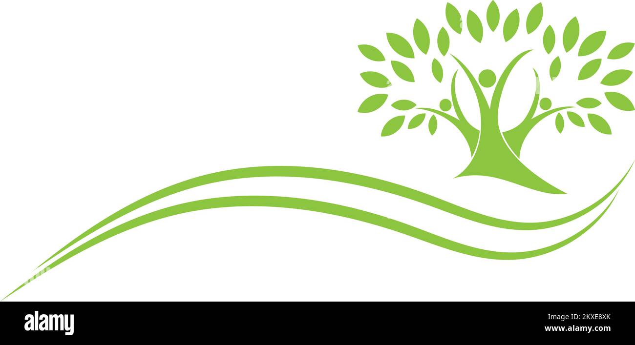 Three people as a tree, gardener, naturopath, background Stock Vector ...