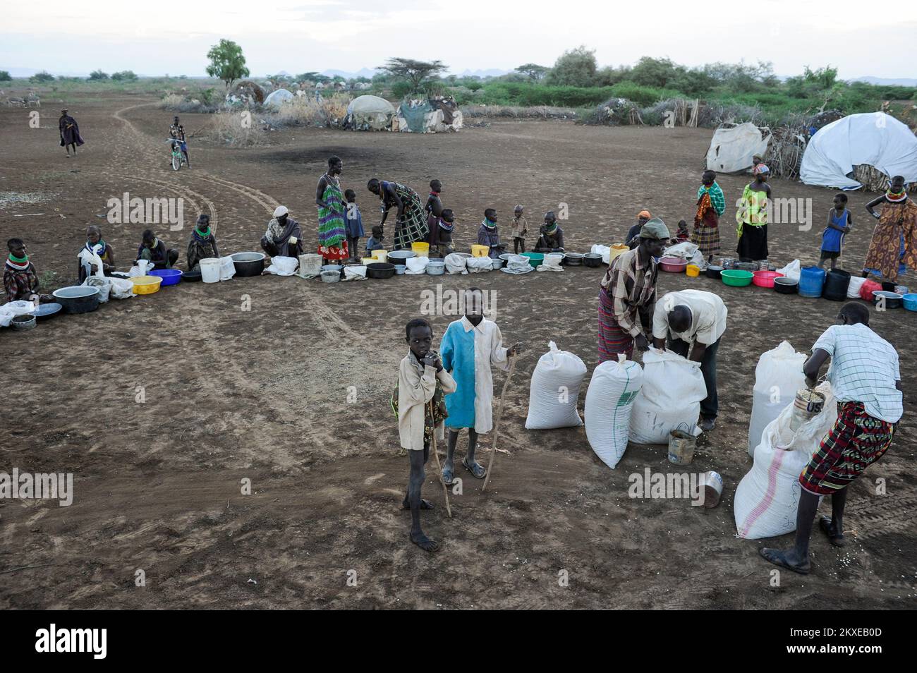 KENYA Turkana Region, Kakuma , Turkana a nilotic tribe , hunger ...