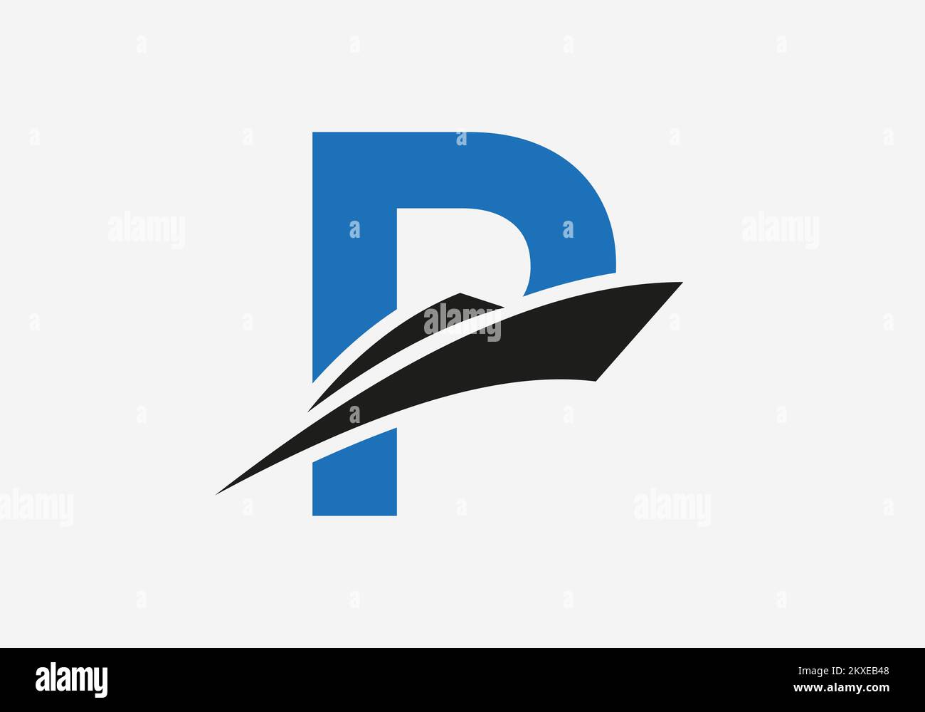 Letter P Shipping Logo Sailboat Symbol. Nautical Ship Sailing Boat Icon ...