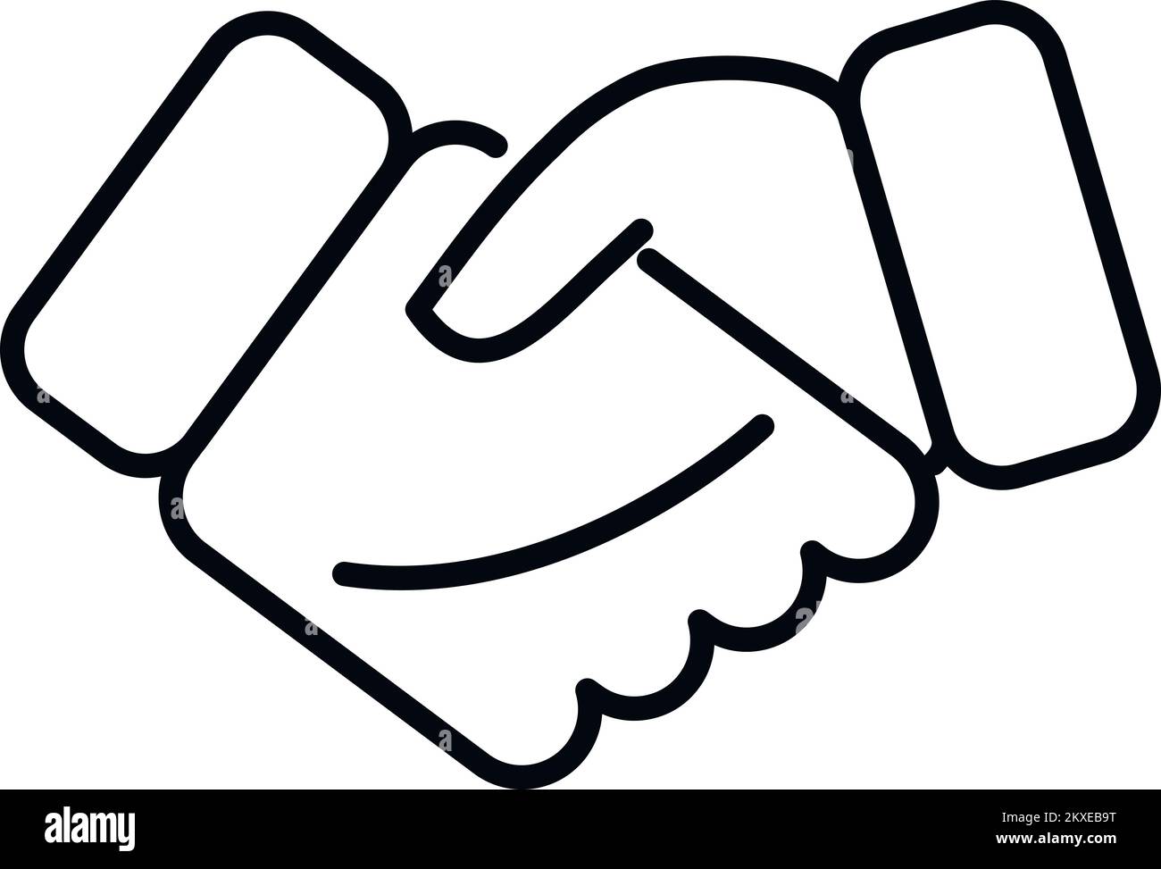 Teamwork handshake icon outline vector. Business community. Social ...