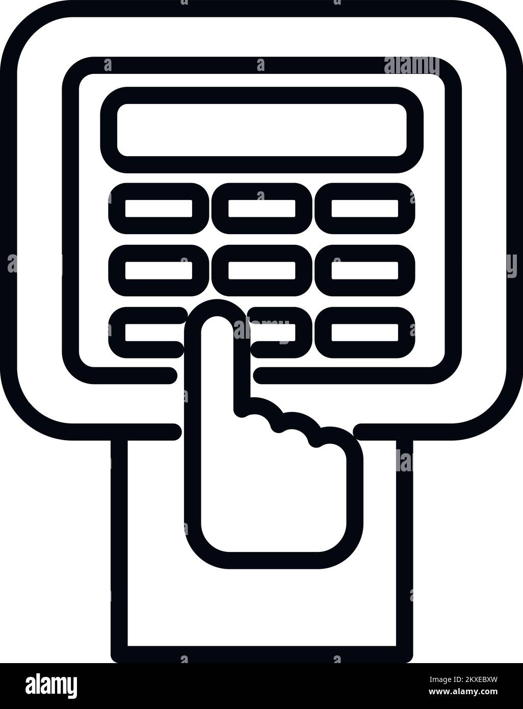 Touchpad icon outline vector. Mobile digital. Network team Stock Vector ...