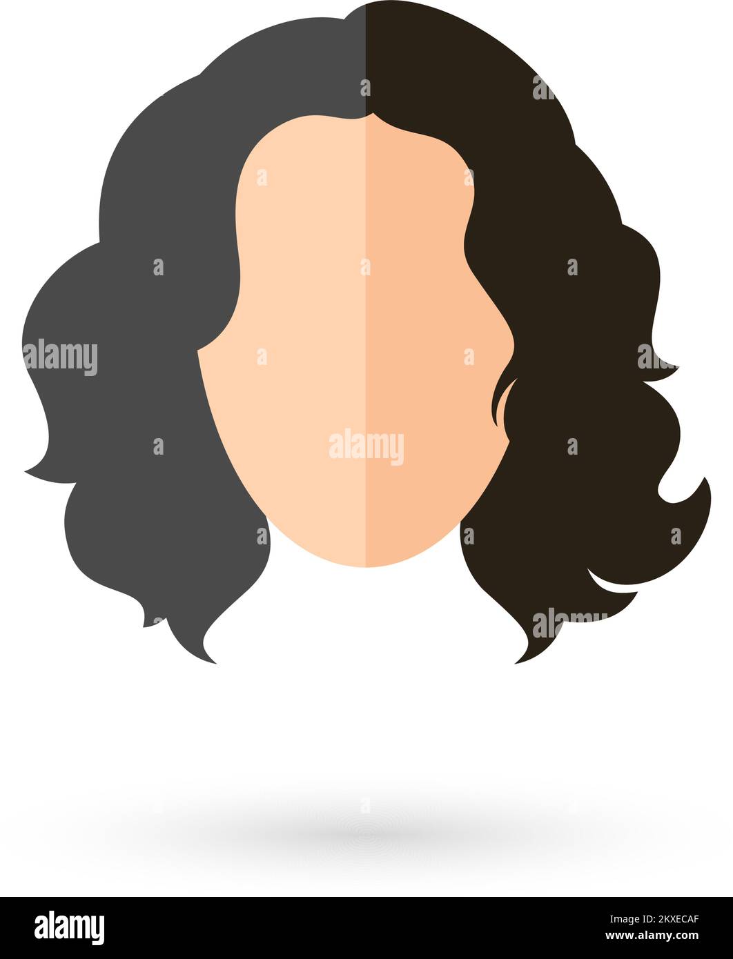 Cartoon girl faceless avatar female hi-res stock photography and images ...