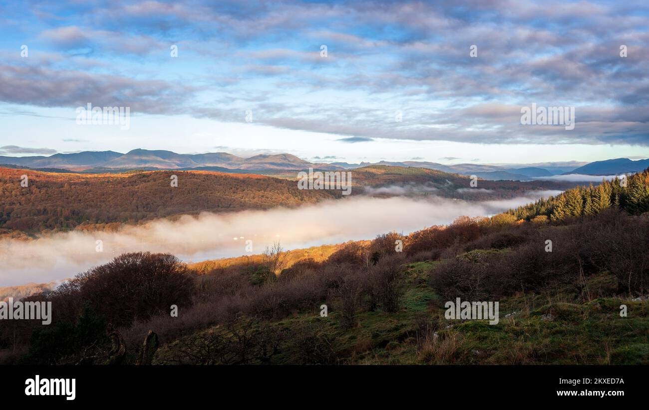 View from Gummers How on Fell Foot Brow road looking at the south tip ...