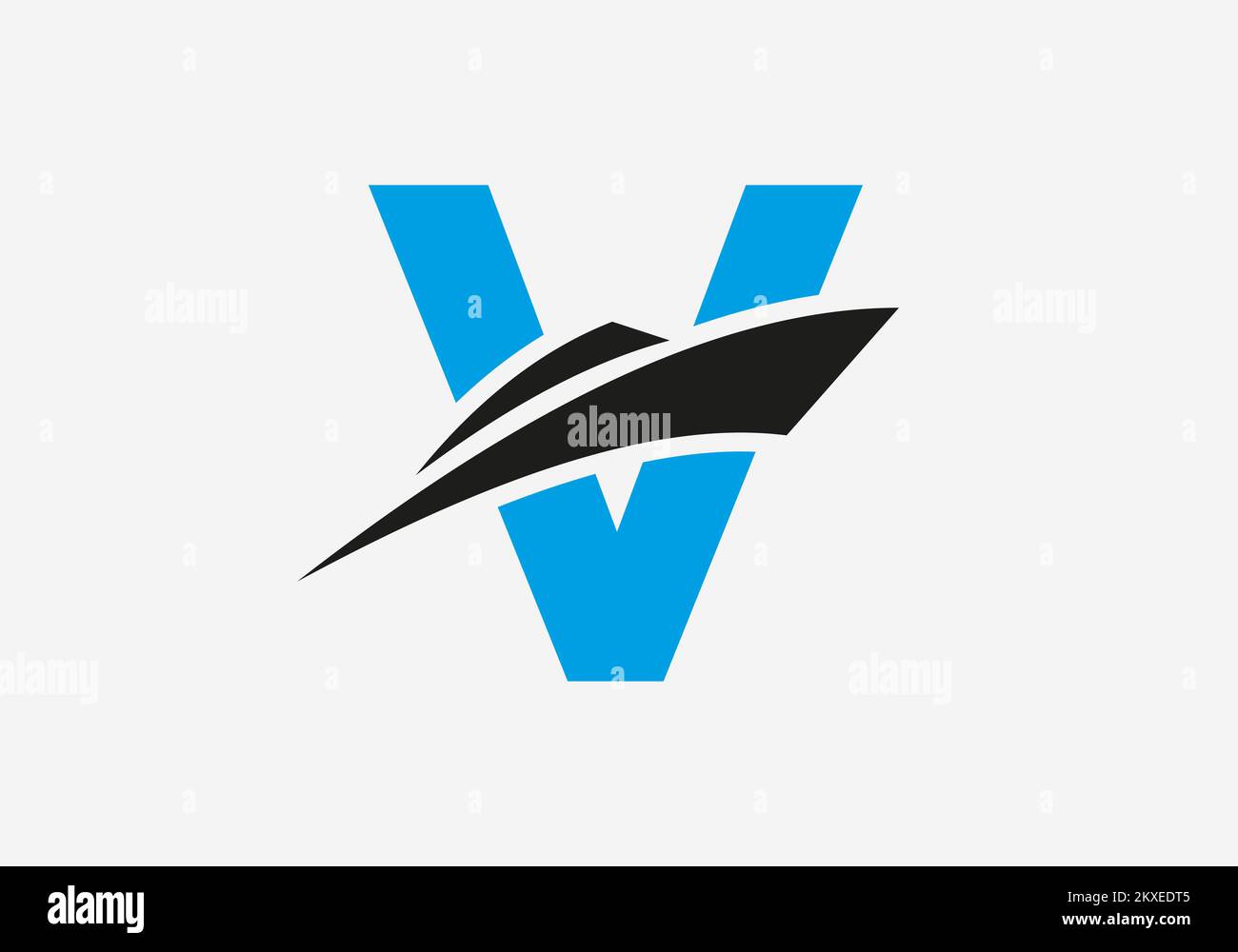 Letter V Shipping Logo Sailboat Symbol. Nautical Ship Sailing Boat Icon ...