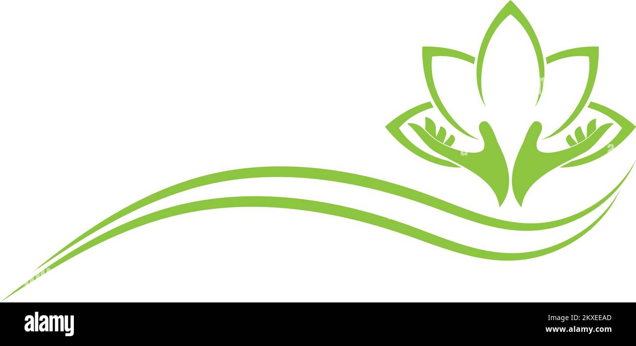 Two hands and leaves, gardener, naturopath, background Stock Vector ...