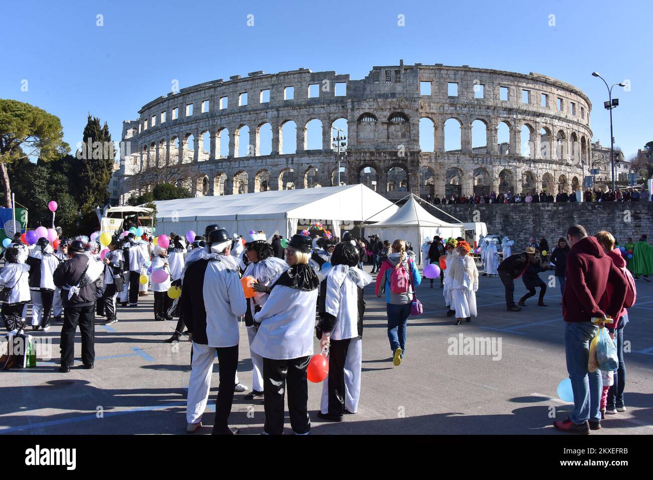 08.02.2020., Pula, Croatia - The 6th Pula Carnival was held today in ...