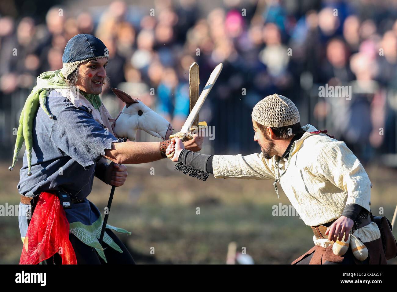 08.02.2020., Croatia, Donja Stubica - A reconstruction of the battle ...