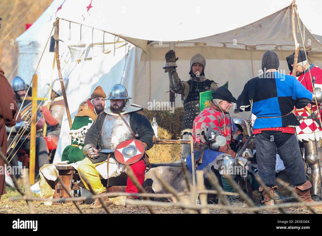 08.02.2020., Croatia, Donja Stubica - A reconstruction of the battle ...