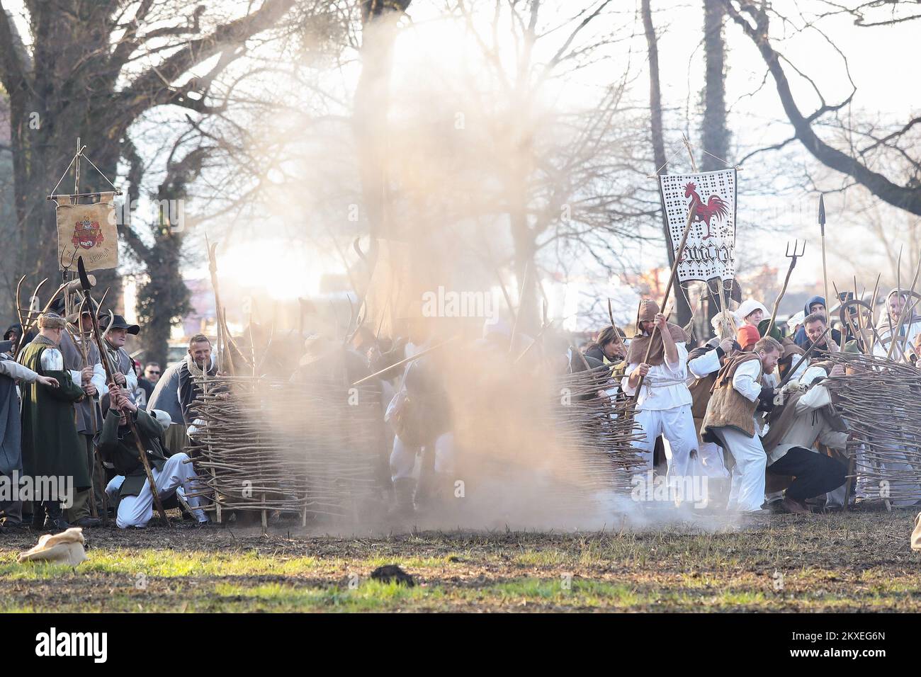 08.02.2020., Croatia, Donja Stubica - A reconstruction of the battle ...