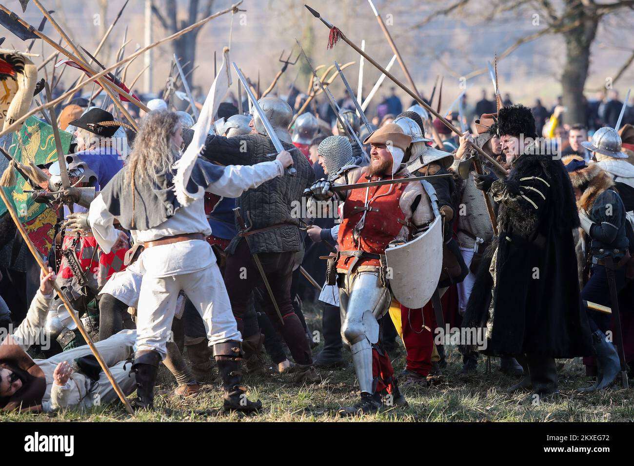 08.02.2020., Croatia, Donja Stubica - A reconstruction of the battle ...
