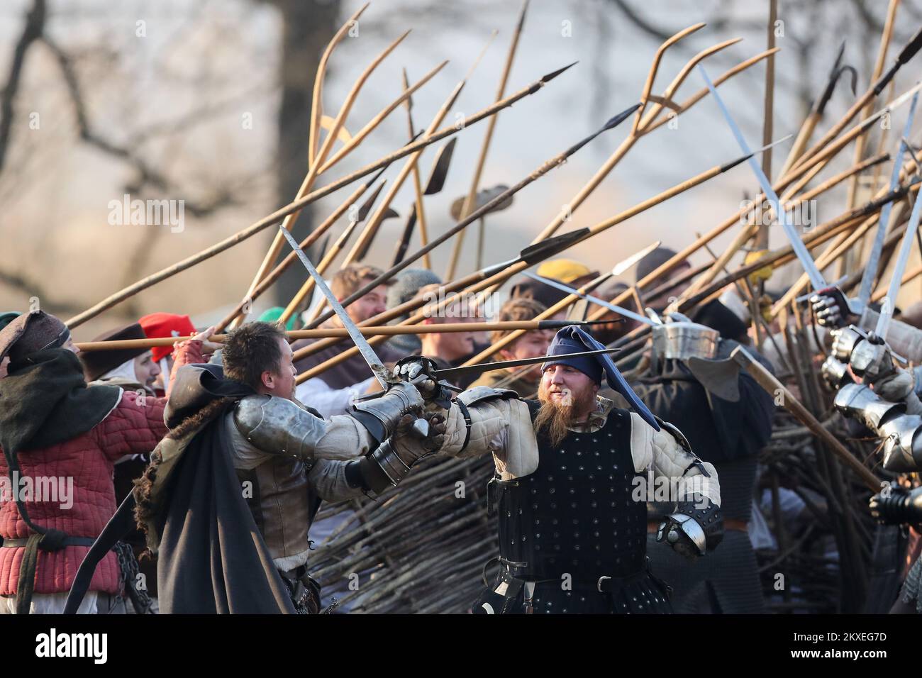 08.02.2020., Croatia, Donja Stubica - A reconstruction of the battle ...