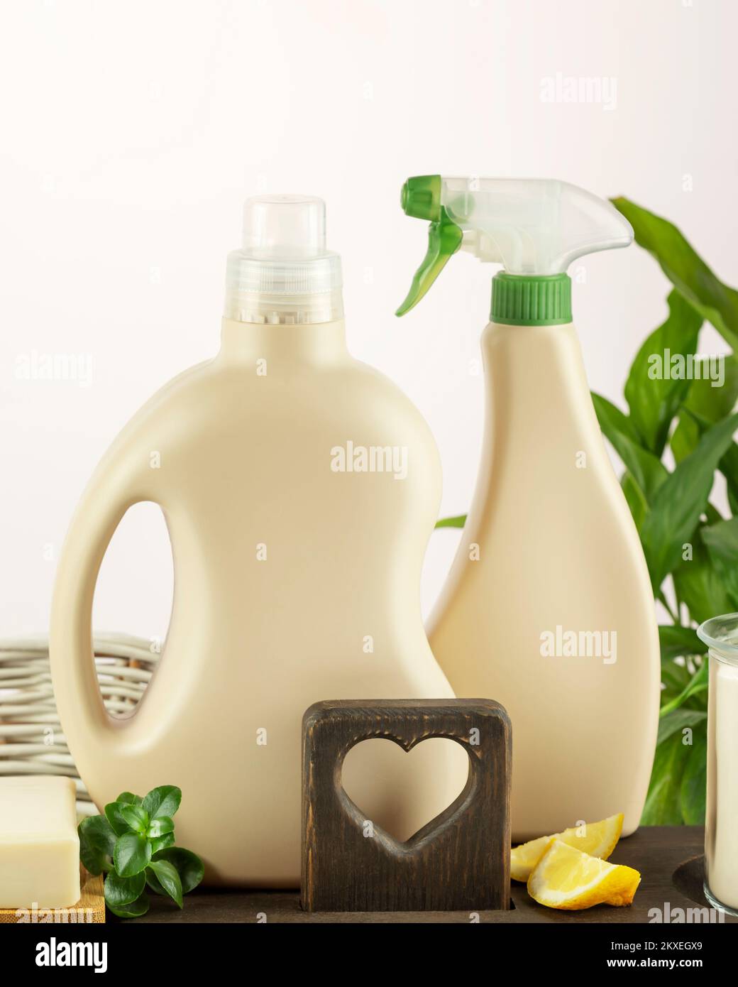 Natural cleaners, cleaning products, natural detergent bottles with ...